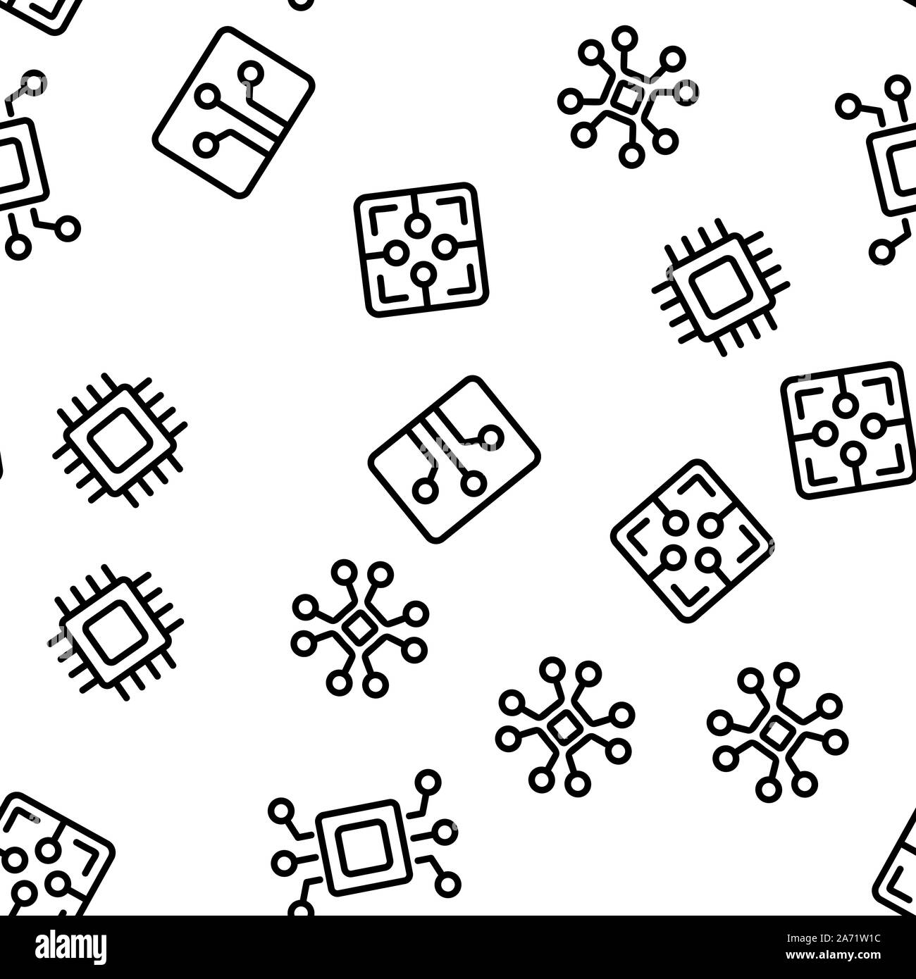 Circuit Computer Chip Vector Seamless Pattern Stock Vector Image & Art - Alamy