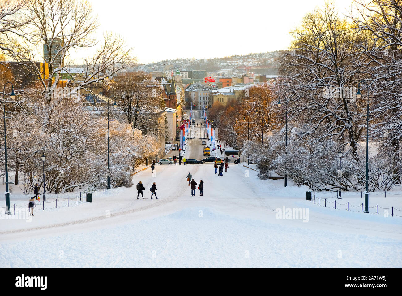 Oslo city winter snow travel hi-res stock photography and images - Alamy