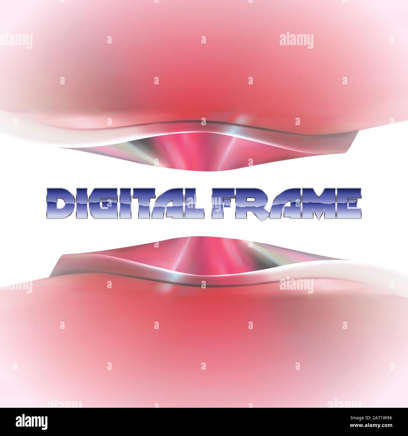 Shiny red metallic frame with abstract curves Stock Vector Image & Art ...