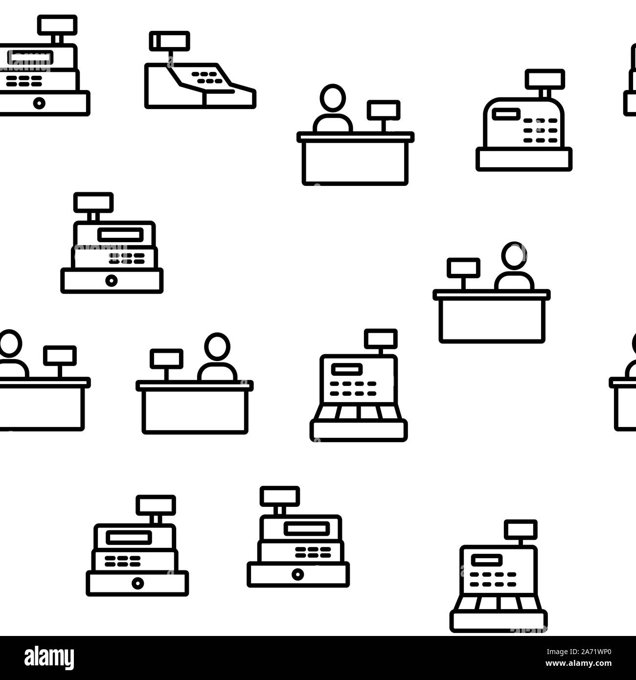 Seamless checkout Stock Vector Images - Alamy
