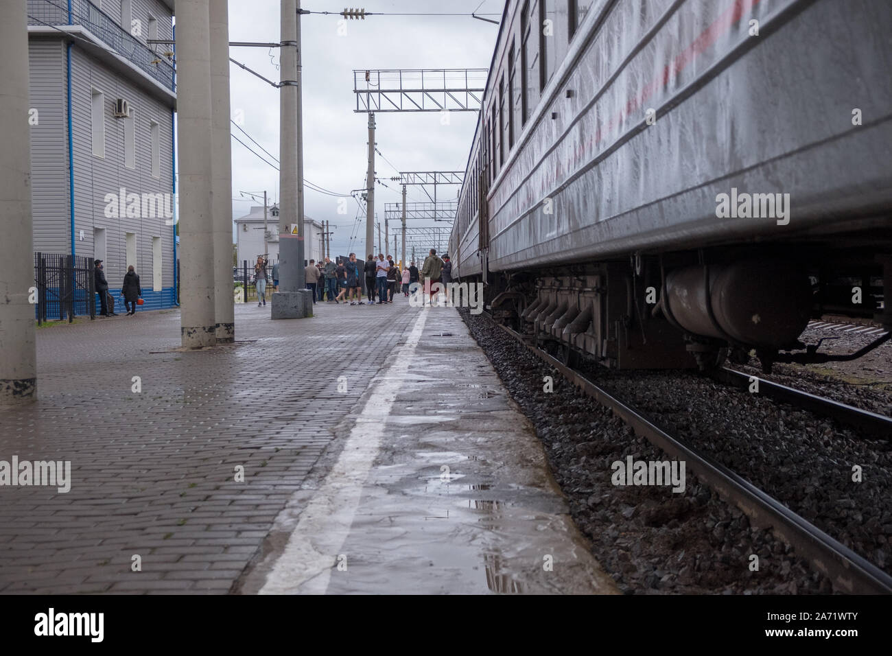 Train Stop of the Trans Siberian Route Stock Photo - Alamy