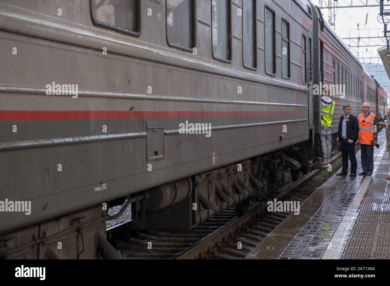 Train Stop of the Trans Siberian Route Stock Photo - Alamy