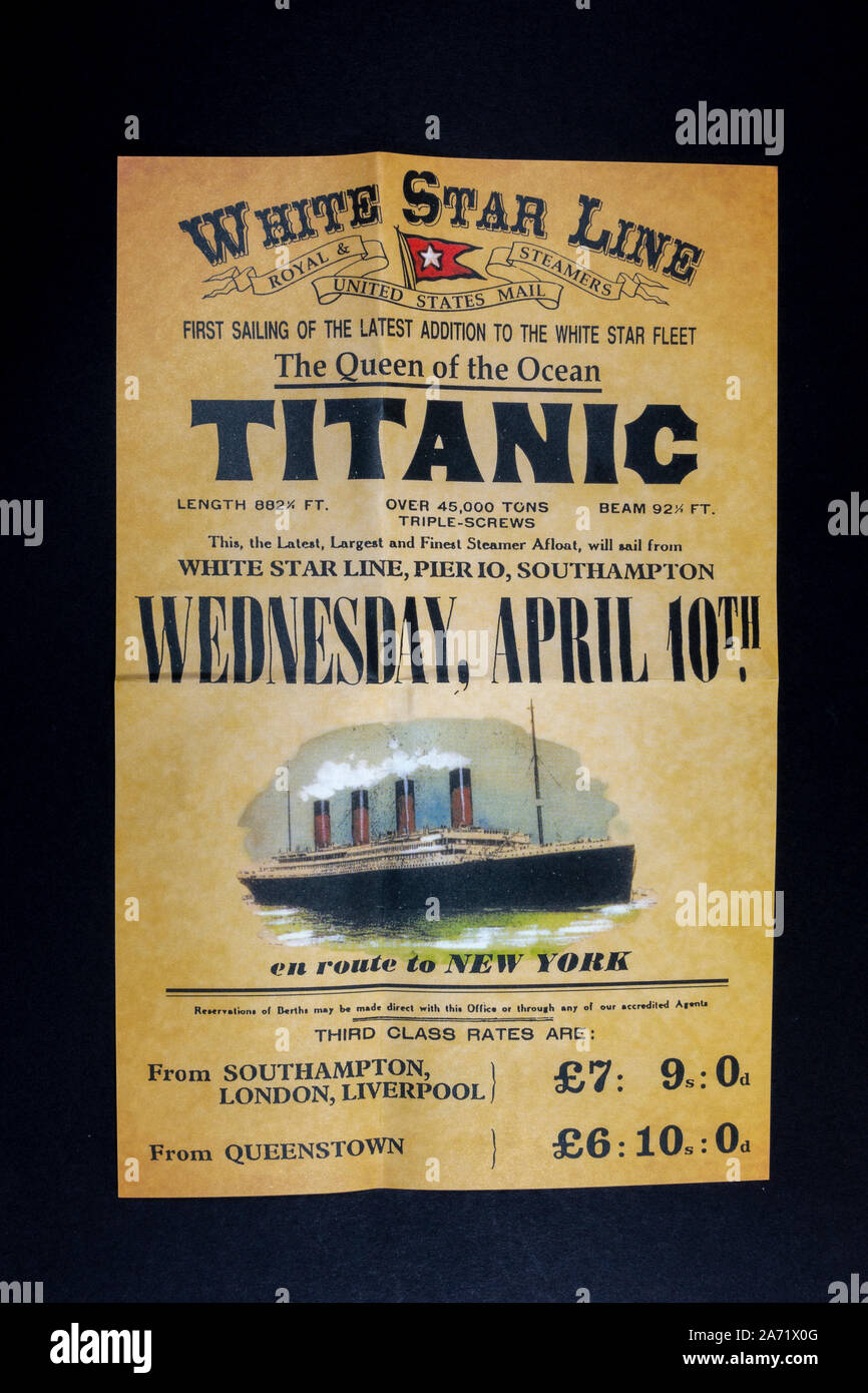 Rms titanic disaster poster hi-res stock photography and images - Alamy