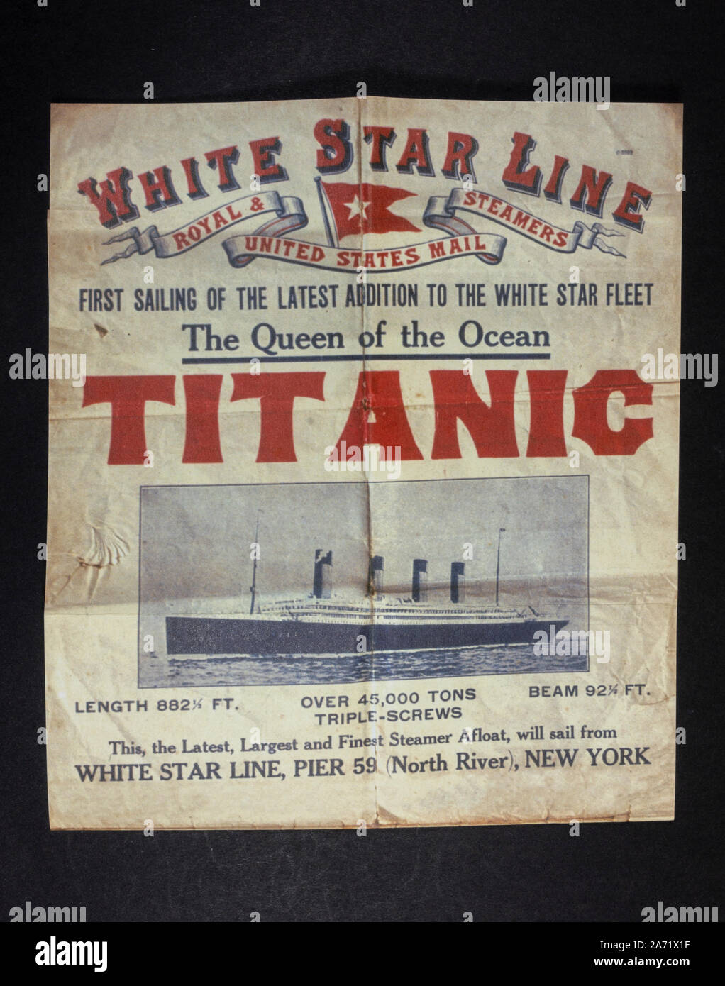 Rms titanic disaster poster hi-res stock photography and images - Alamy