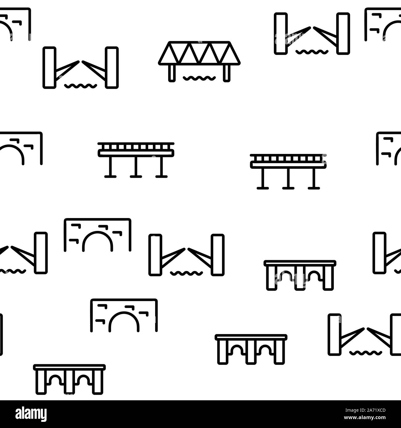 Bridge Construction Vector Seamless Pattern Stock Vector Image & Art ...