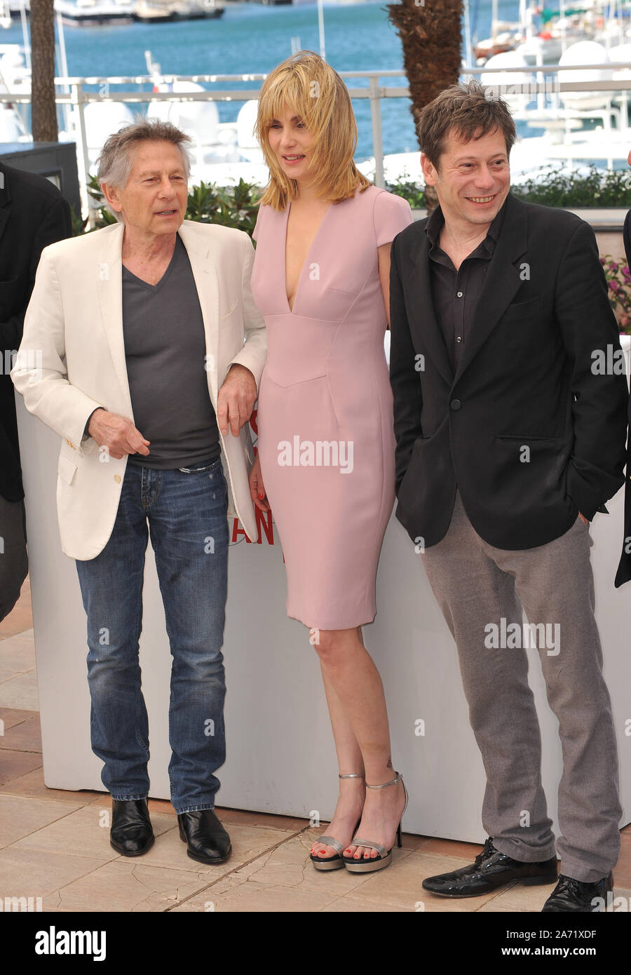 CANNES, FRANCE. May 25, 2013: Director Roman Polanski with wife ...