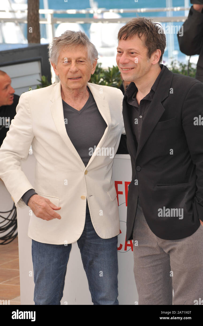CANNES, FRANCE. May 25, 2013: Director Roman Polanski & actor & Mathieu ...