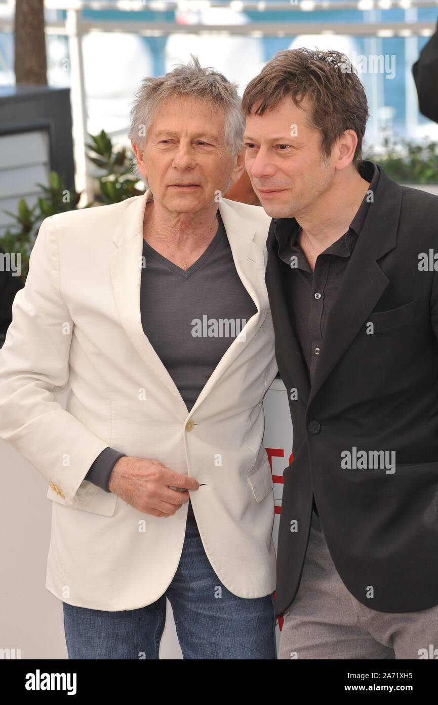 CANNES, FRANCE. May 25, 2013: Director Roman Polanski & actor & Mathieu ...