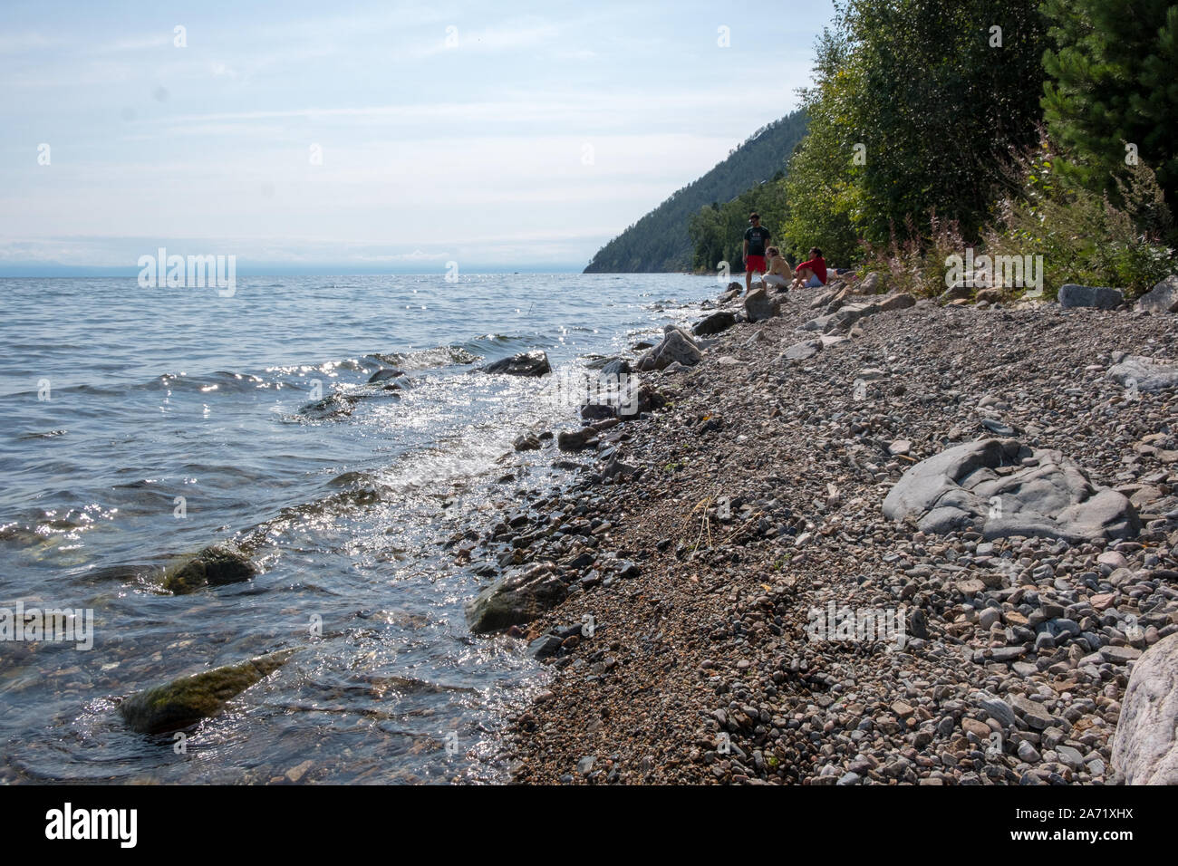 Beach of the Baikal Lake Stock Photo - Alamy