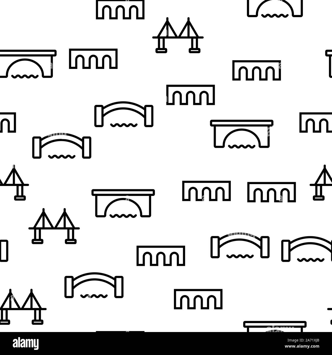 Bridge Construction Vector Seamless Pattern Stock Vector Image & Art ...