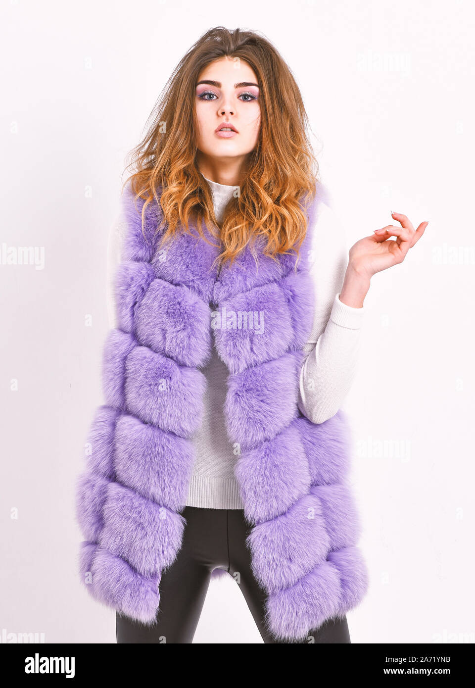 Fashion trend concept. Winter fashionable wardrobe for female. Boutique ...