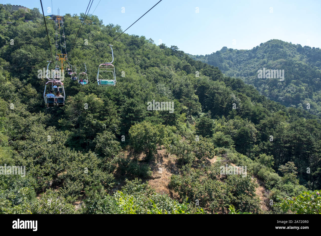 Cable Car up the Great Wall of China Stock Photo - Alamy