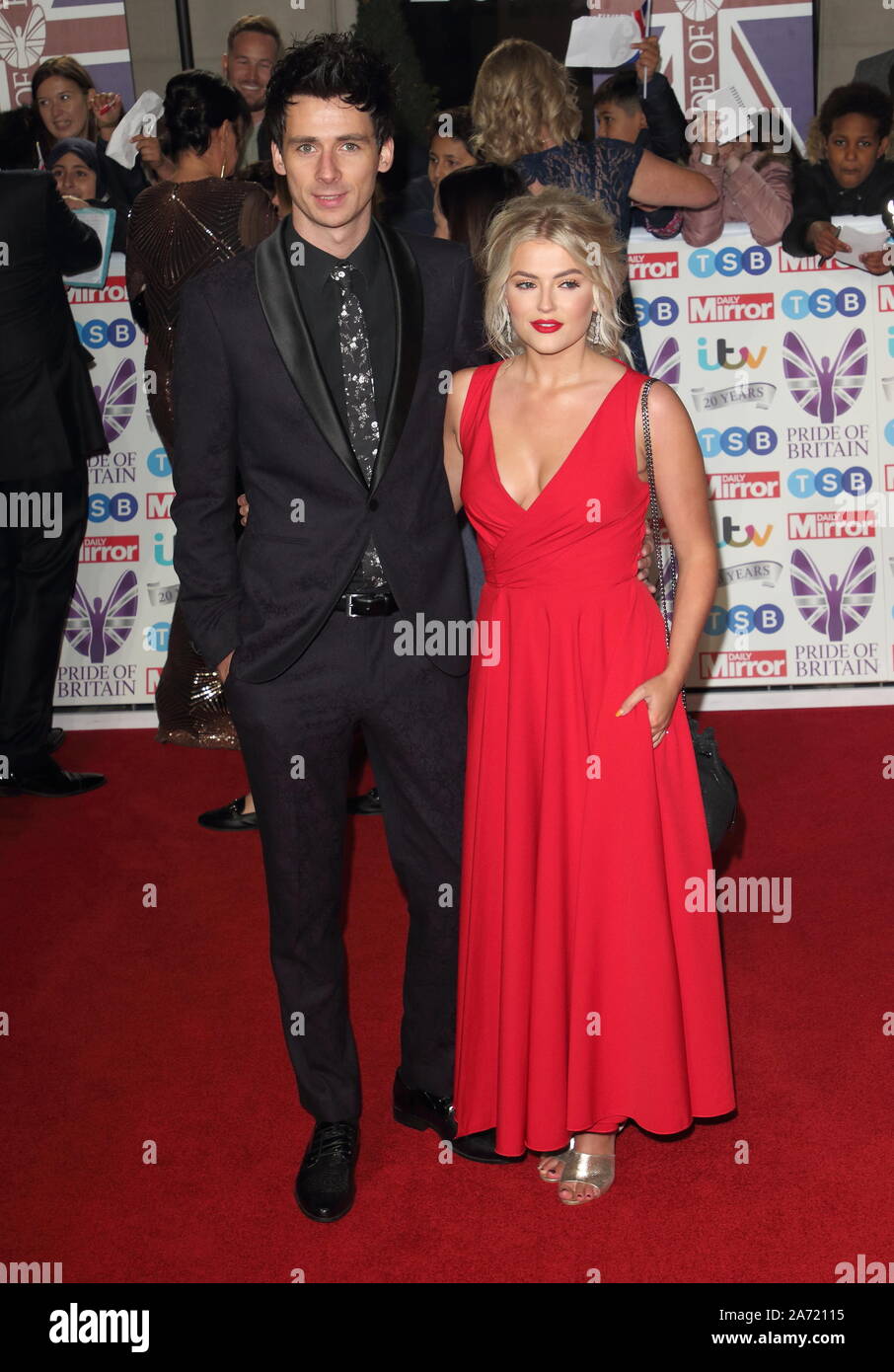 Tom Leech and Lucy Fallon on the red carpet at The Daily Mirror Pride ...