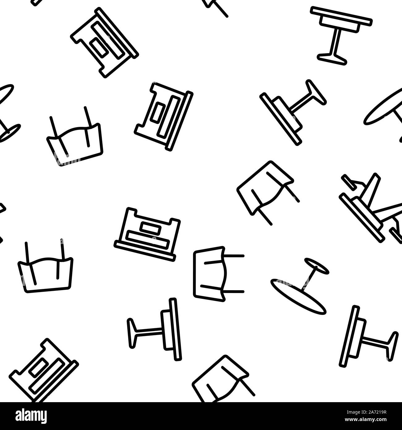 Table Desk Vector Seamless Pattern Stock Vector Image & Art - Alamy