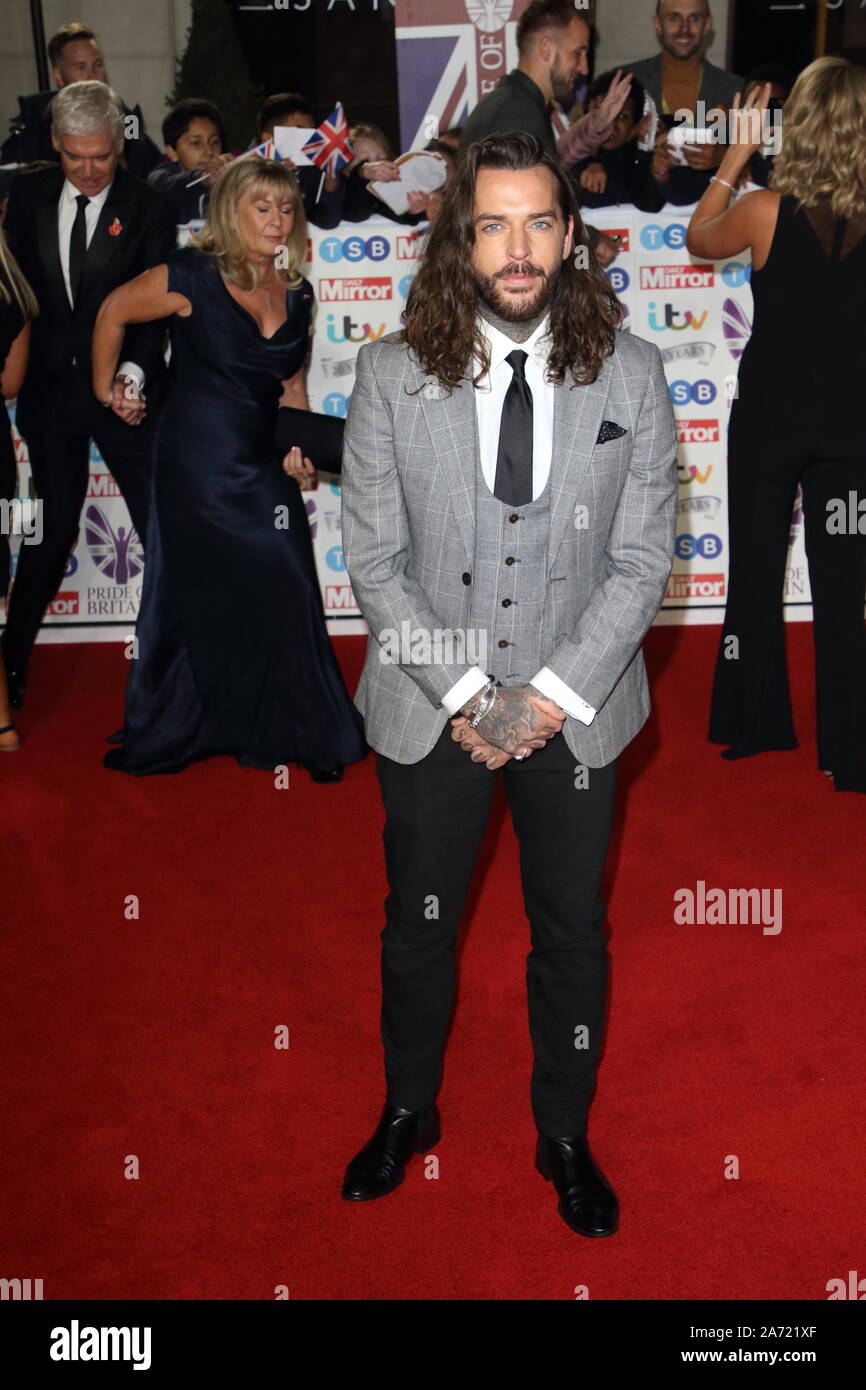 Peter Wicks on the red carpet at The Daily Mirror Pride of Britain ...