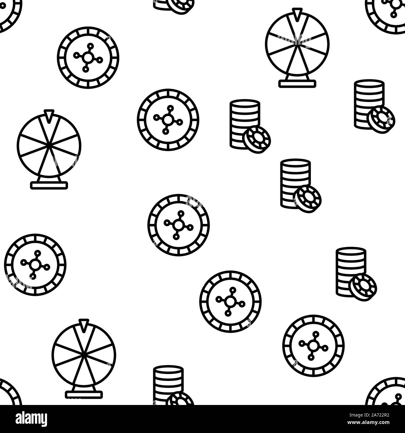 Roulette Vector Seamless Pattern Stock Vector Image & Art - Alamy