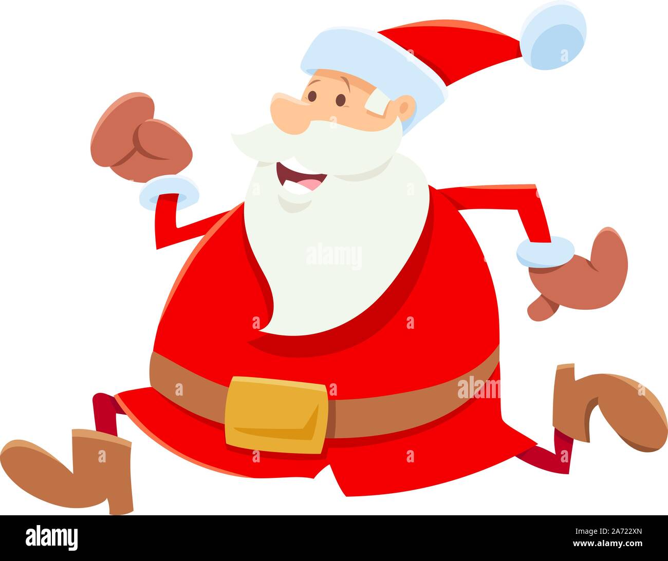 Cartoon running santa hi-res stock photography and images - Alamy