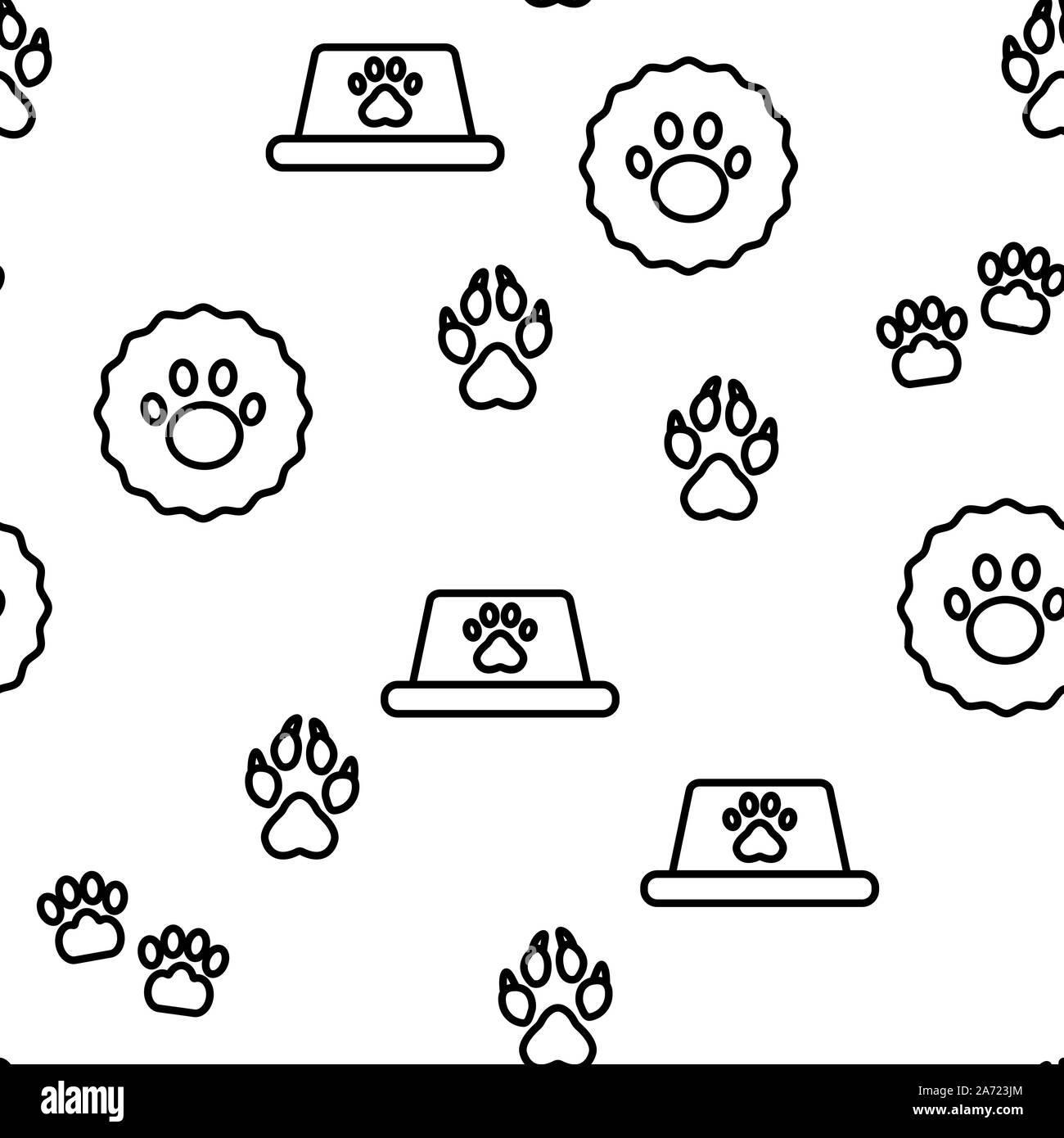 Paw Animal Vector Seamless Pattern Stock Vector Image & Art - Alamy