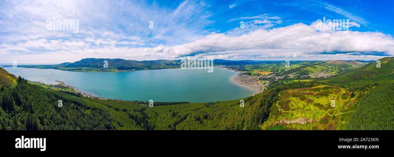 aerial panoramic view of mourne mountain area ,Northern Ireland Stock ...