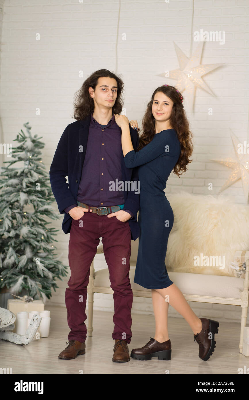 Retro style couple background with tree hi-res stock photography and ...