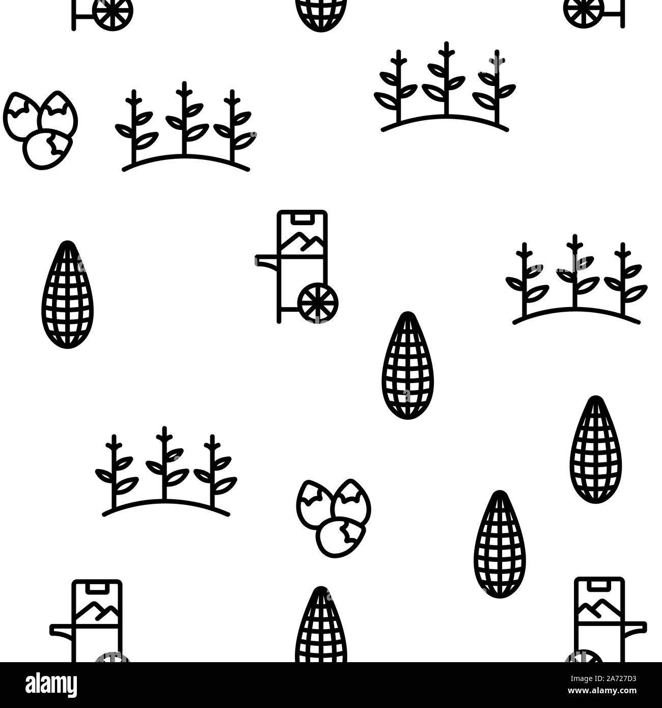Maize corn texture field background Black and White Stock Photos ...