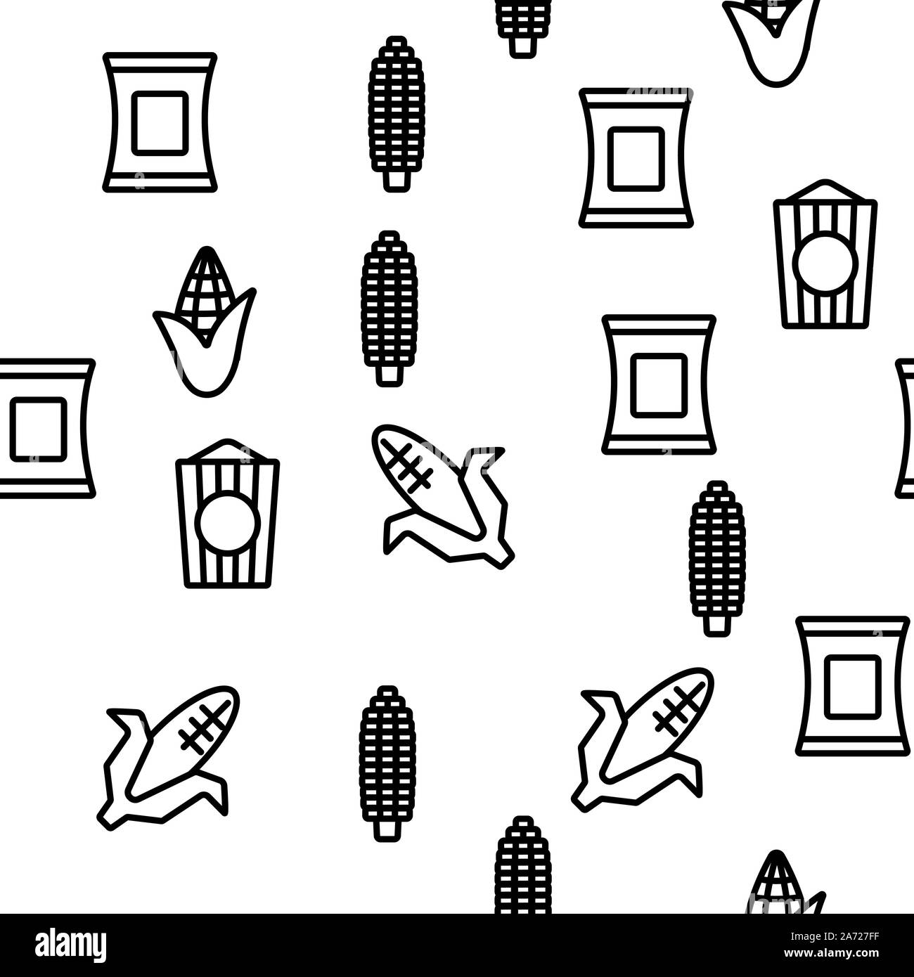 Corn Food Vector Seamless Pattern Stock Vector Image & Art - Alamy