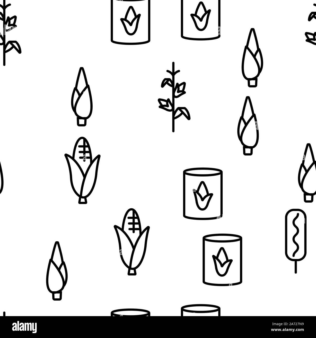 Corn Food Vector Seamless Pattern Stock Vector Image & Art - Alamy