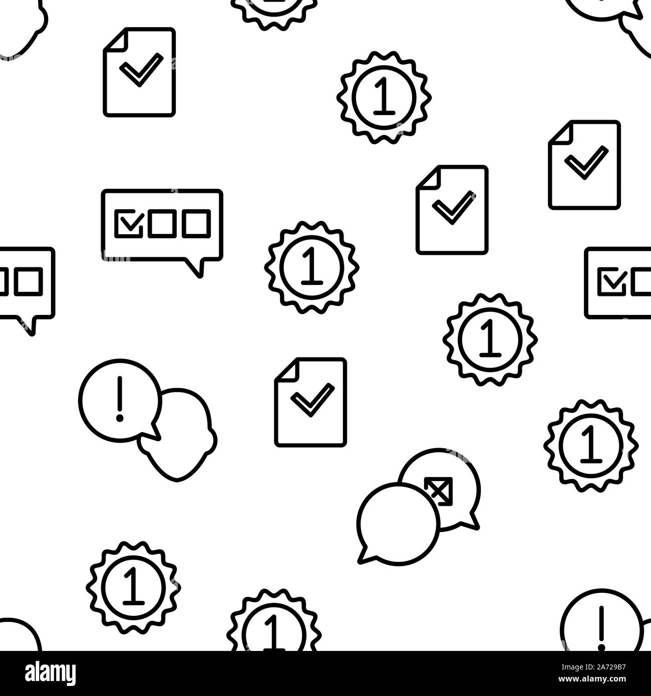 Quiz Game Vector Seamless Pattern Stock Vector Image & Art - Alamy