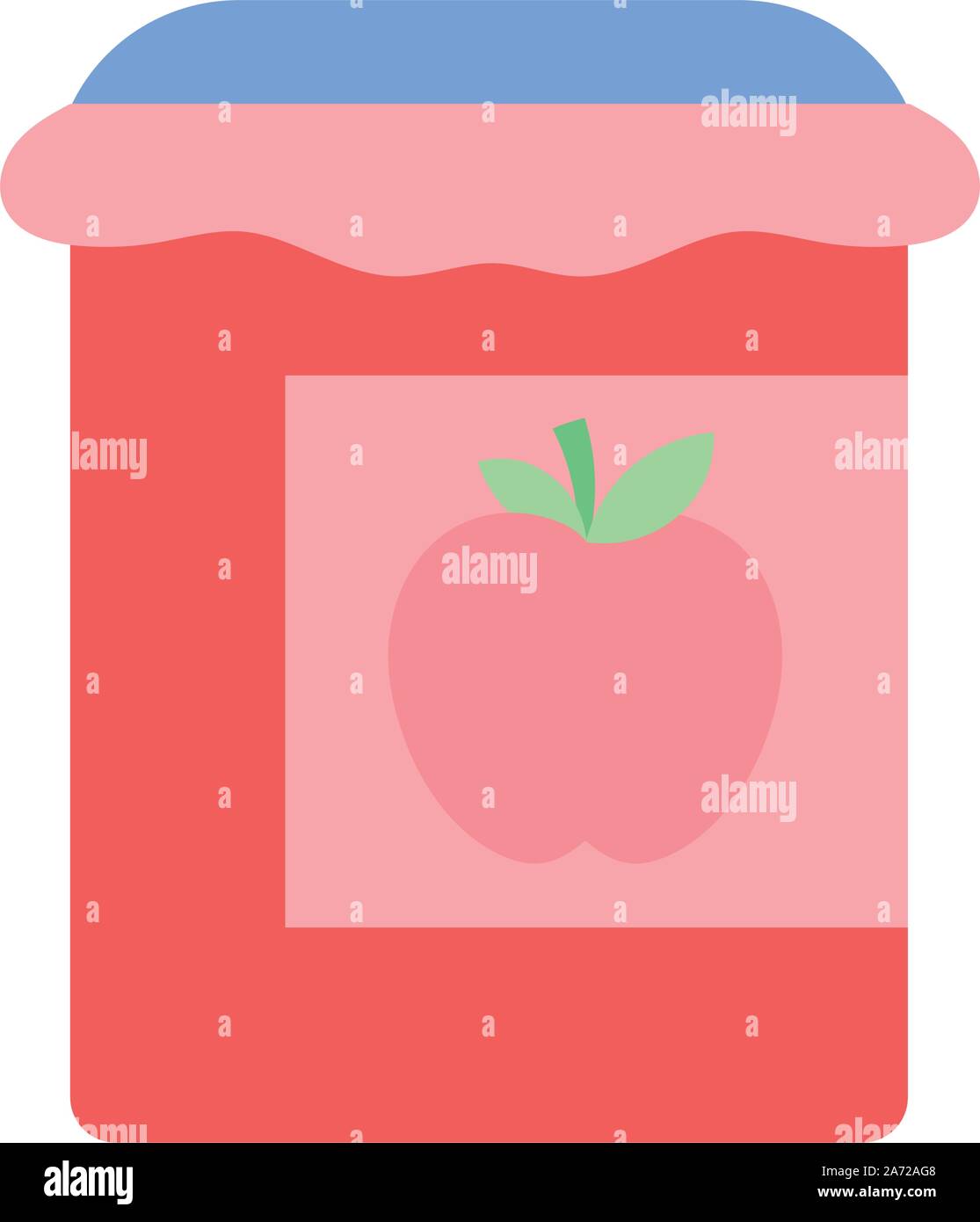 marmalade jar apple fresh food design icon vector illustration Stock ...