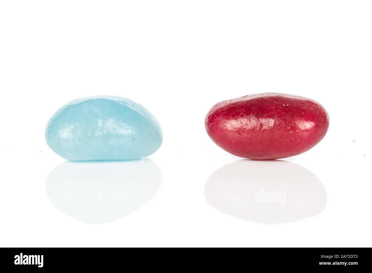 Group of two whole jelly bean candy isolated on white background Stock ...