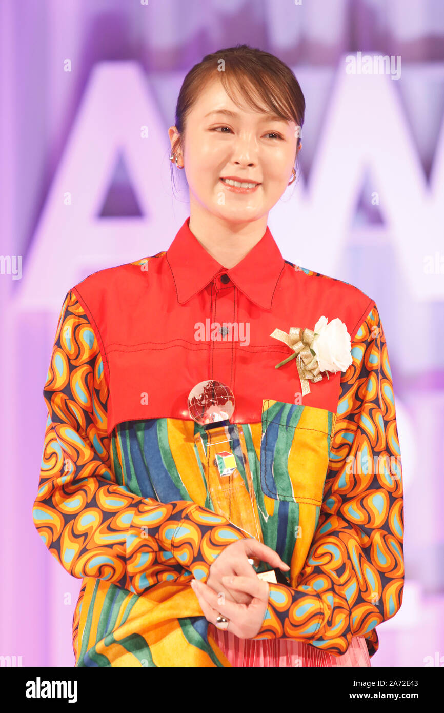 Japanese actress Shihori Kanjiya attends the award ceremony of the ...