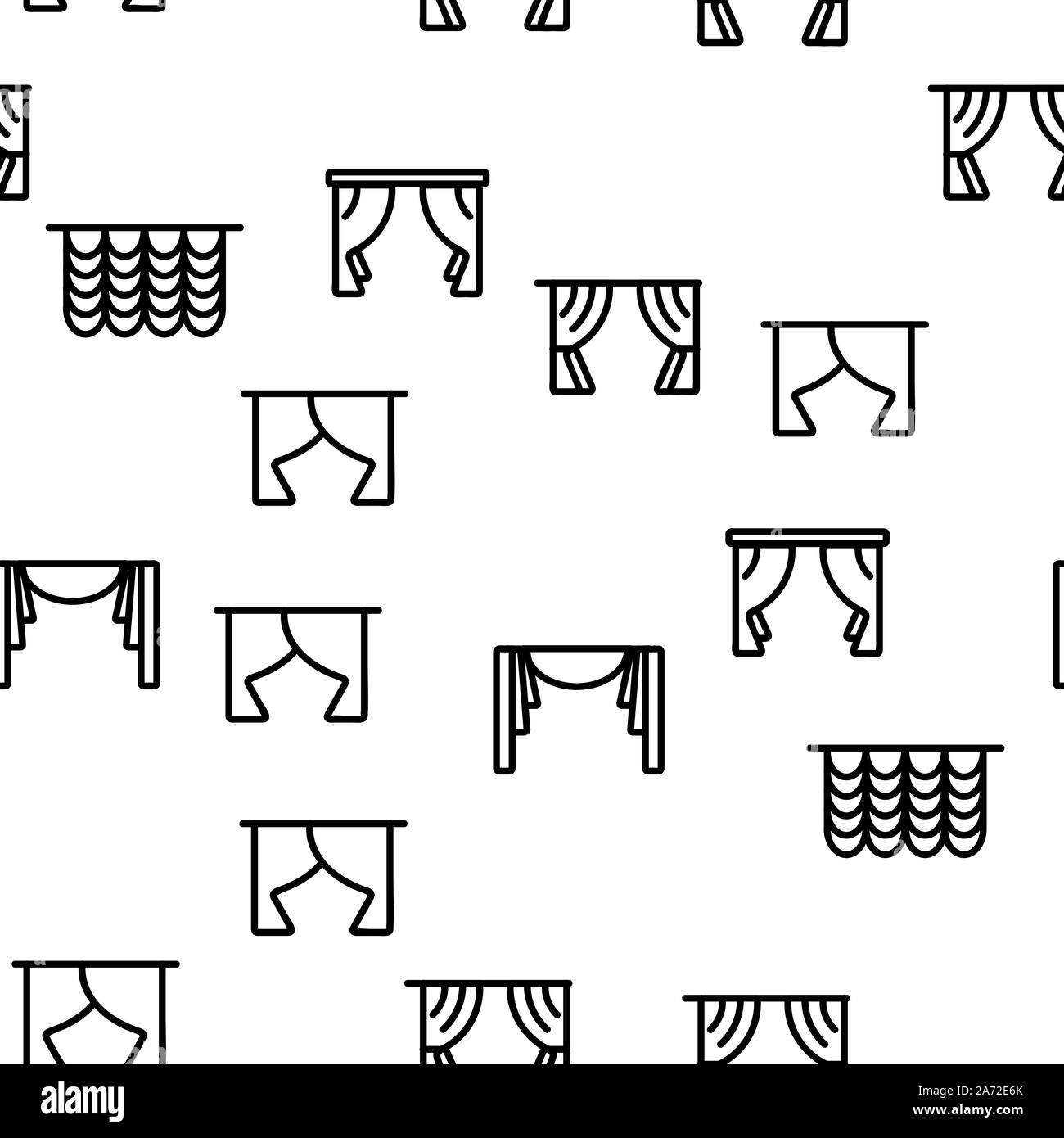 Curtain Vector Seamless Pattern Stock Vector Image & Art - Alamy