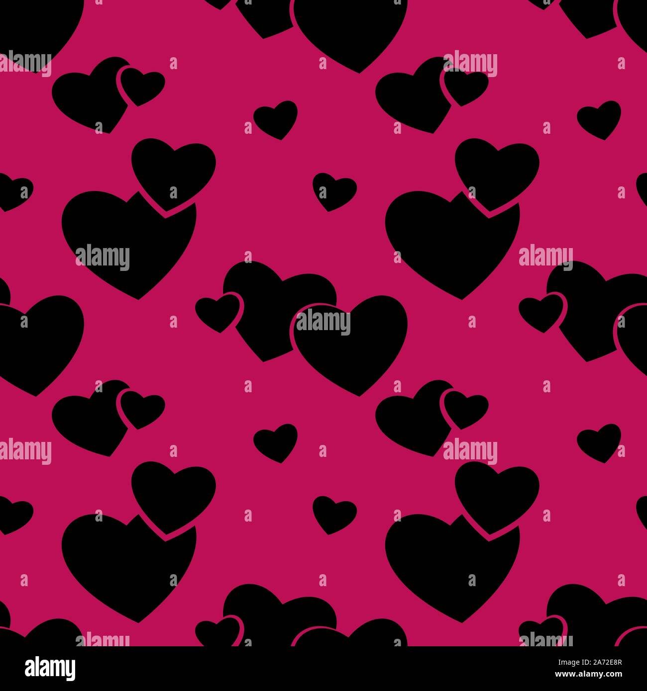 Pink And Black Hearts Wallpaper