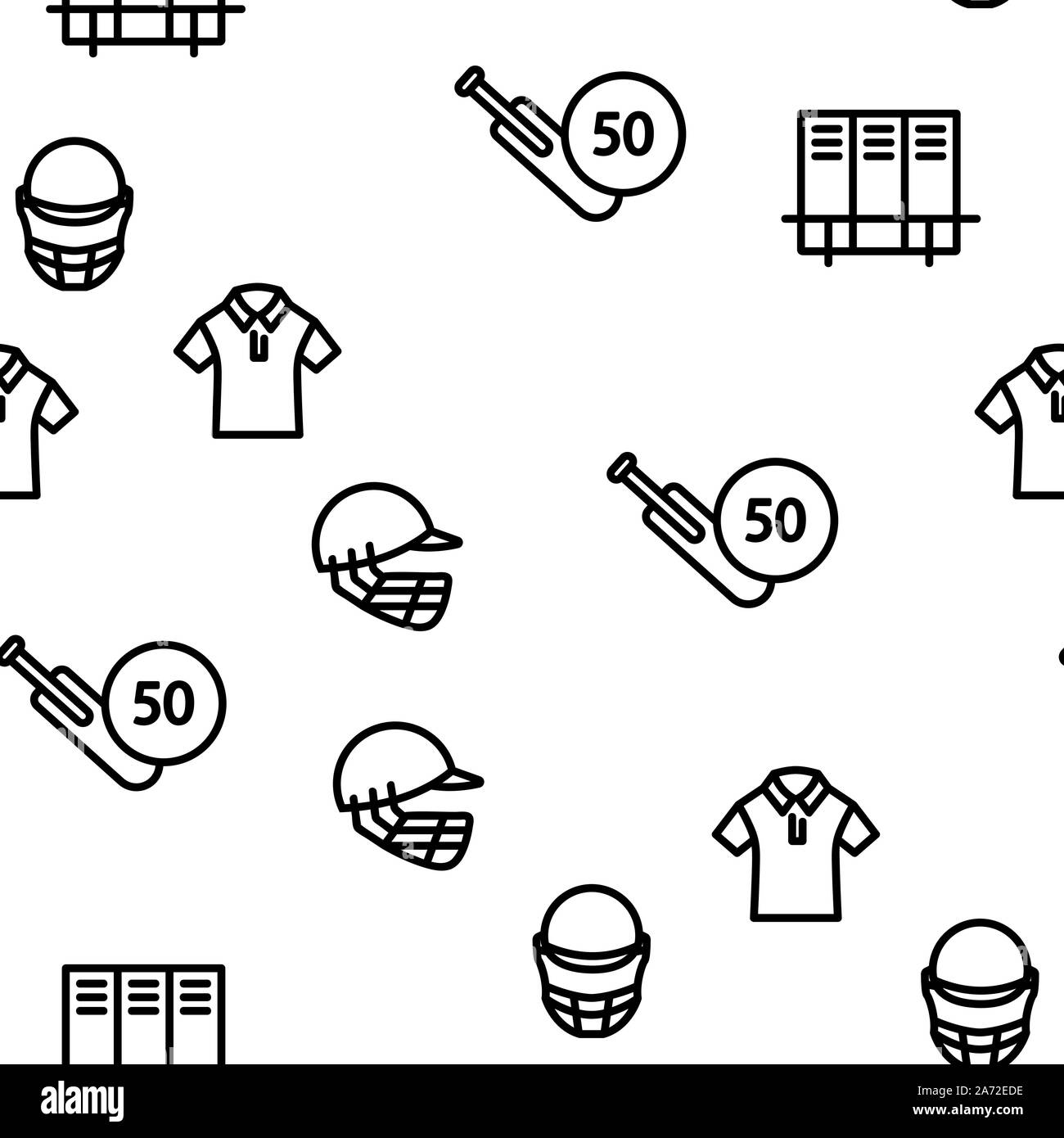 Cricket Vector Seamless Pattern Stock Vector Image & Art - Alamy