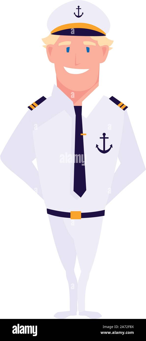 captain person design, Worker professional working occupation job ...