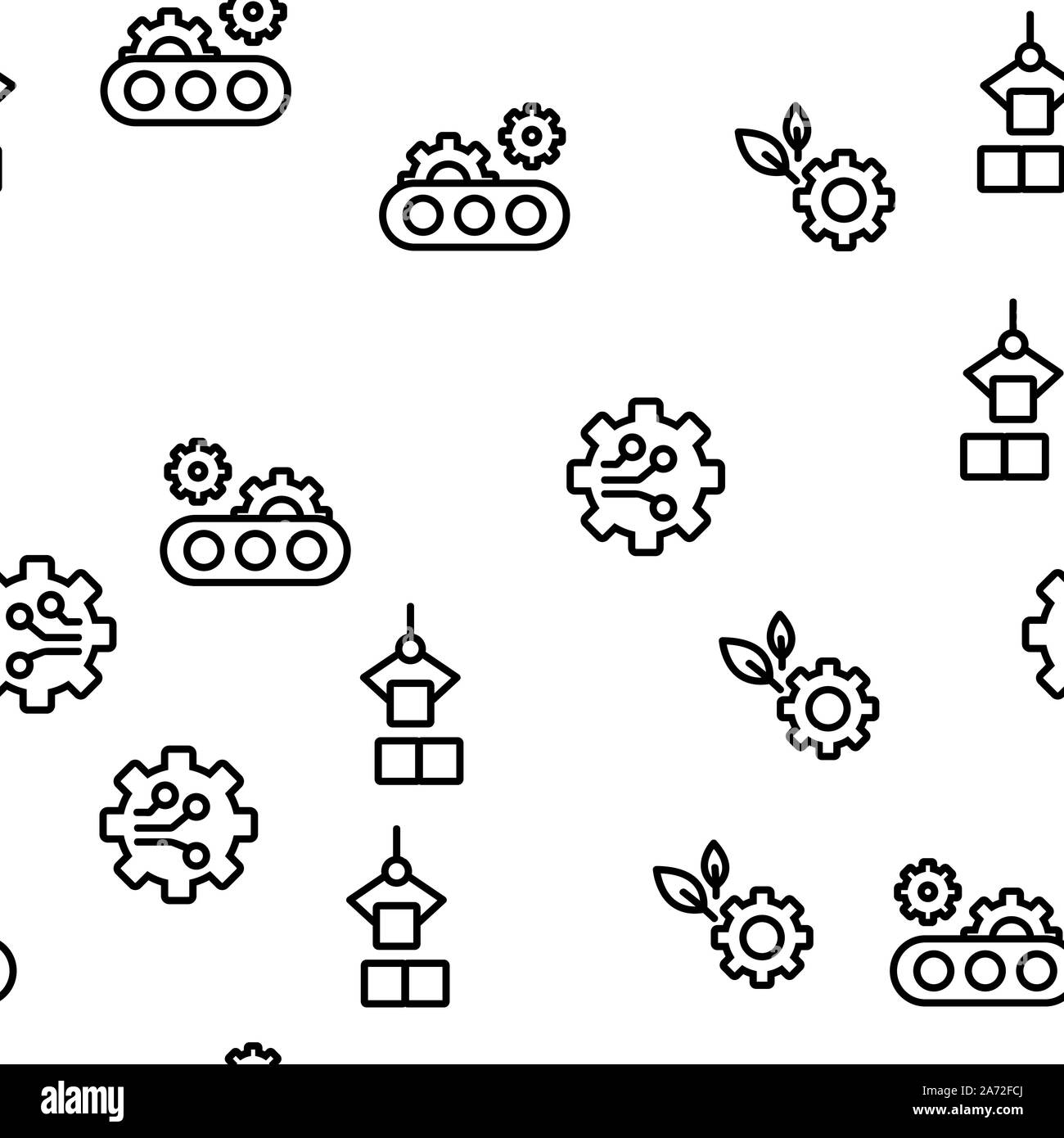 Automation Vector Seamless Pattern Stock Vector Image & Art - Alamy