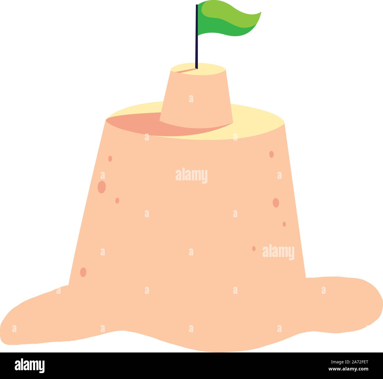 Sand castle flag Stock Vector Images - Alamy