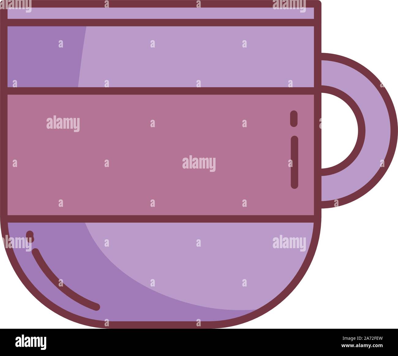 coffee cup ceramic handle icon on white background vector illustration ...