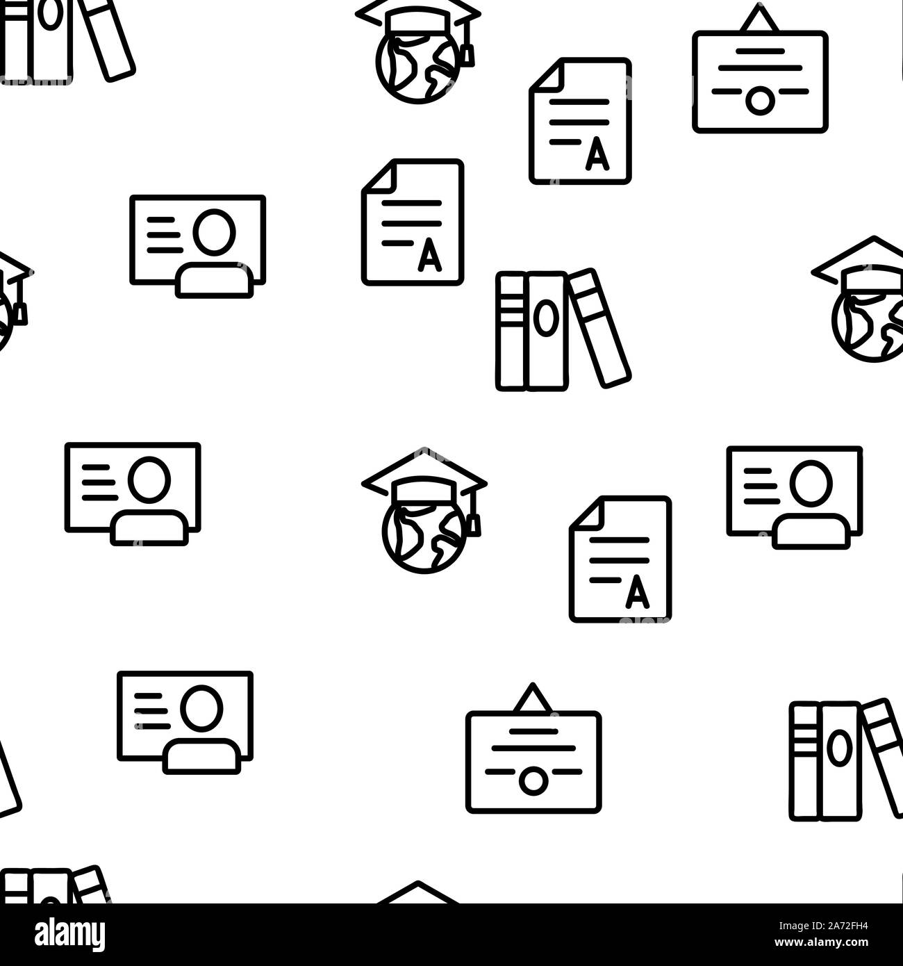 Academy Study Vector Seamless Pattern Stock Vector Image & Art - Alamy