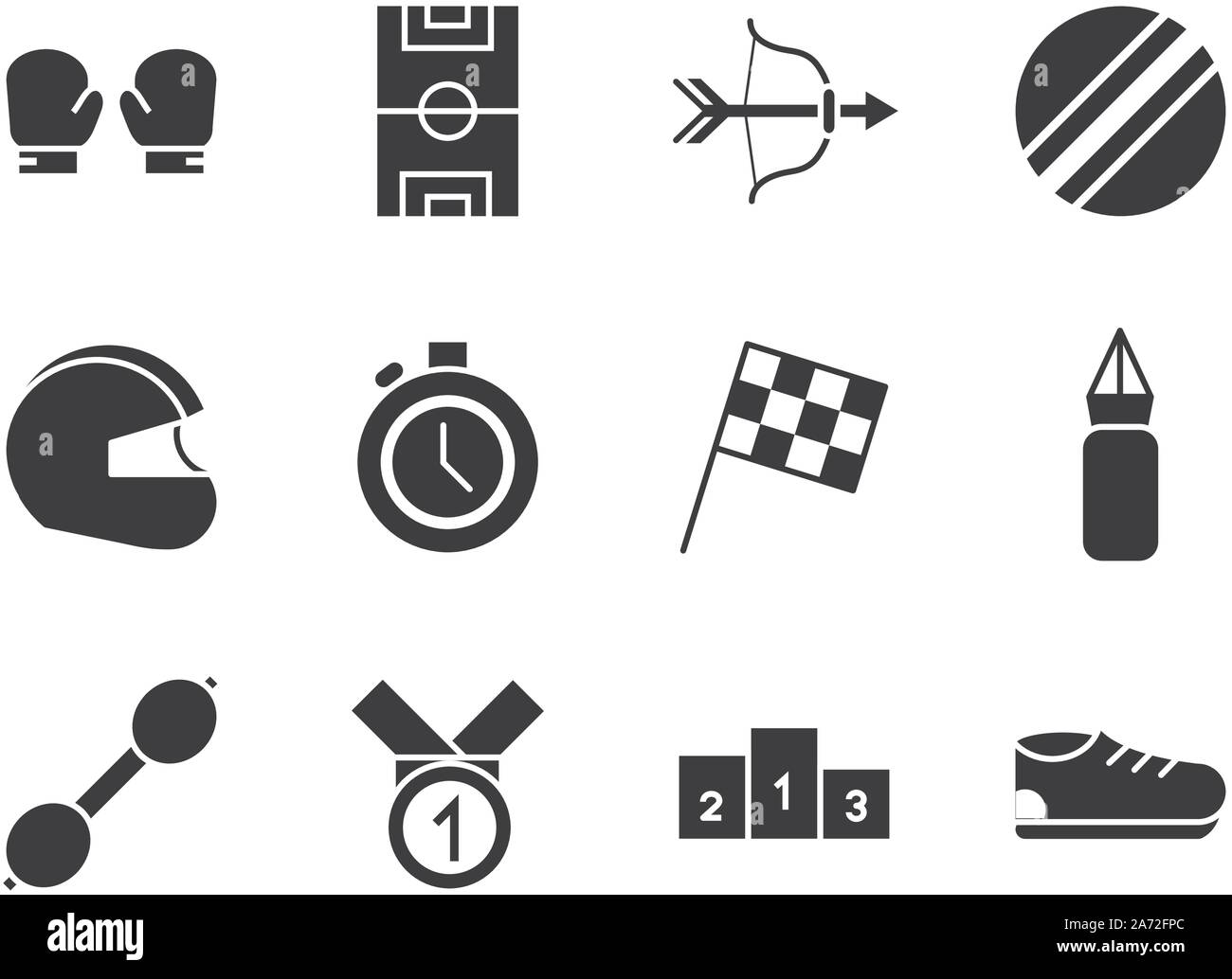 pictogram sport equipment related icons set vector illustration Stock ...