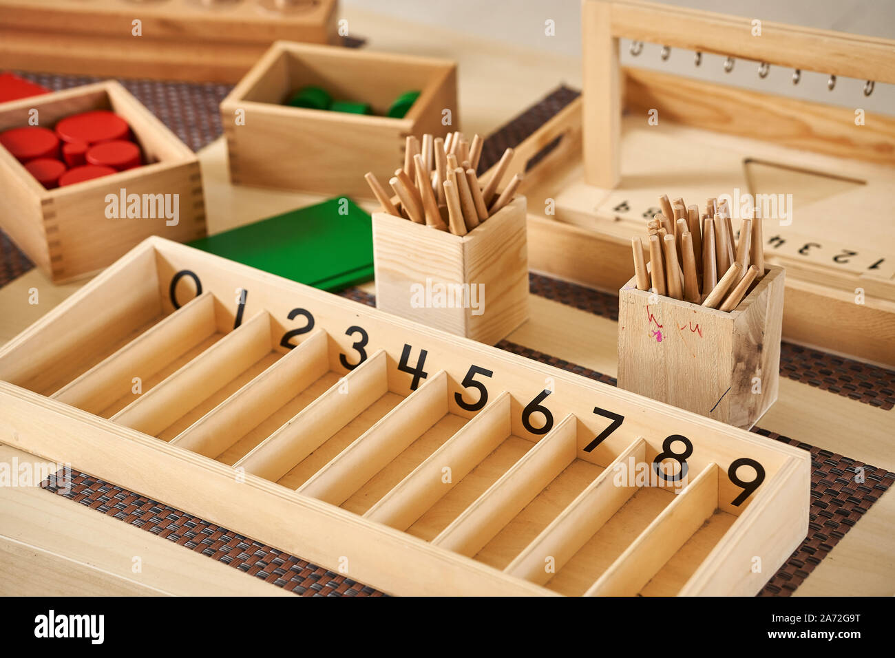 Abacus counting montessori hi-res stock photography and images - Alamy