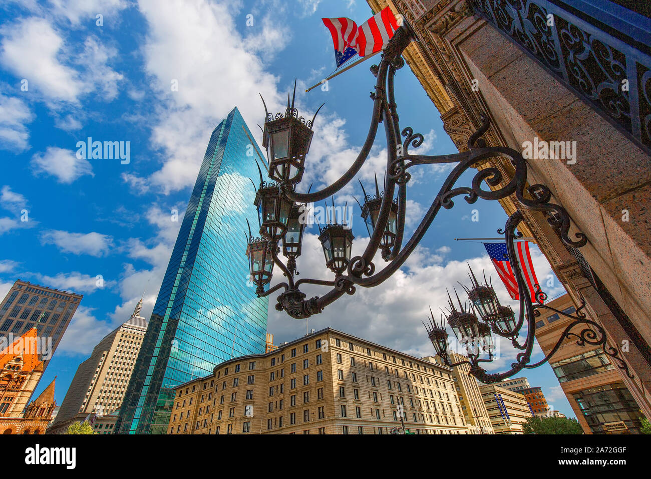 Boston, Copley Square in downtown and scenic skyline Stock Photo - Alamy