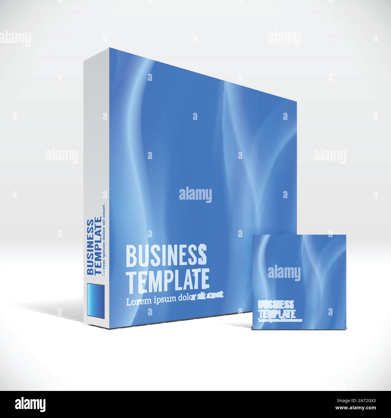 3D Identity box with abstract blue lines cover Stock Vector Image & Art ...
