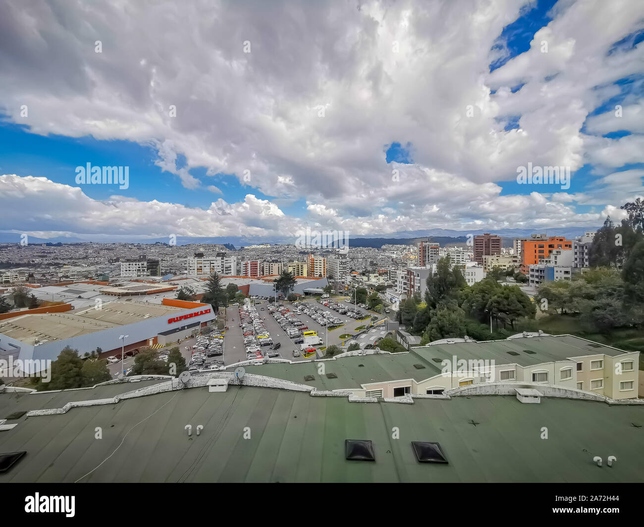 Panorama of Quito, Ecuador from the Pichincha Volcano Stock Photo - Alamy