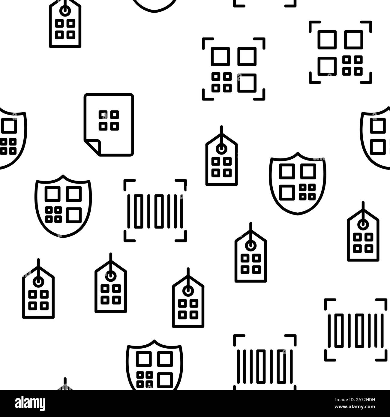 Qr Code Scan Vector Seamless Pattern Stock Vector Image & Art - Alamy