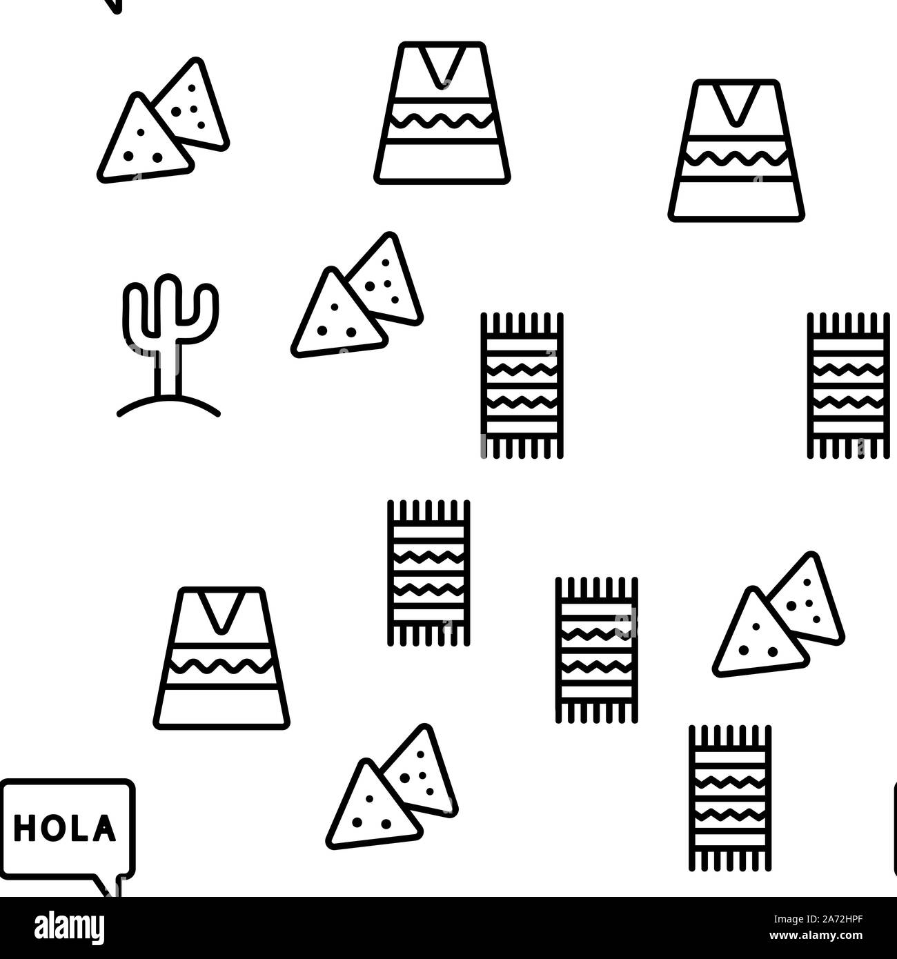 Mexican Traditional Vector Seamless Pattern Stock Vector Image & Art ...