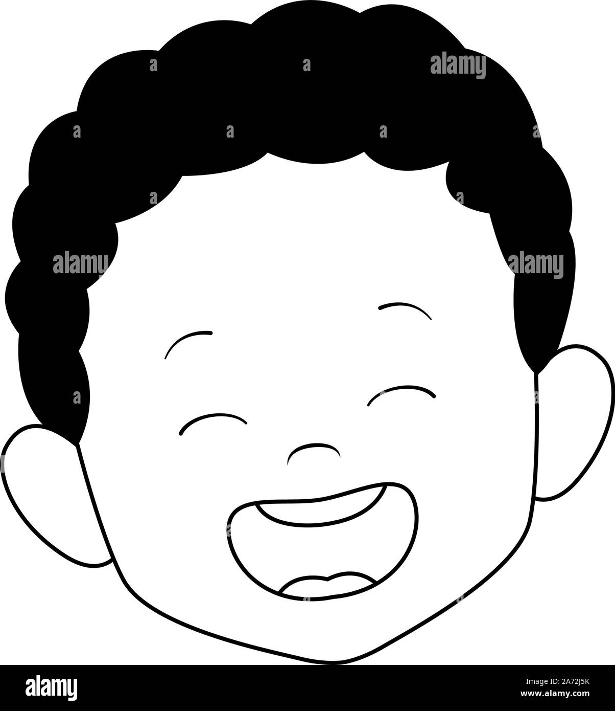 cartoon boy laughing icon, flat design Stock Vector Image & Art - Alamy