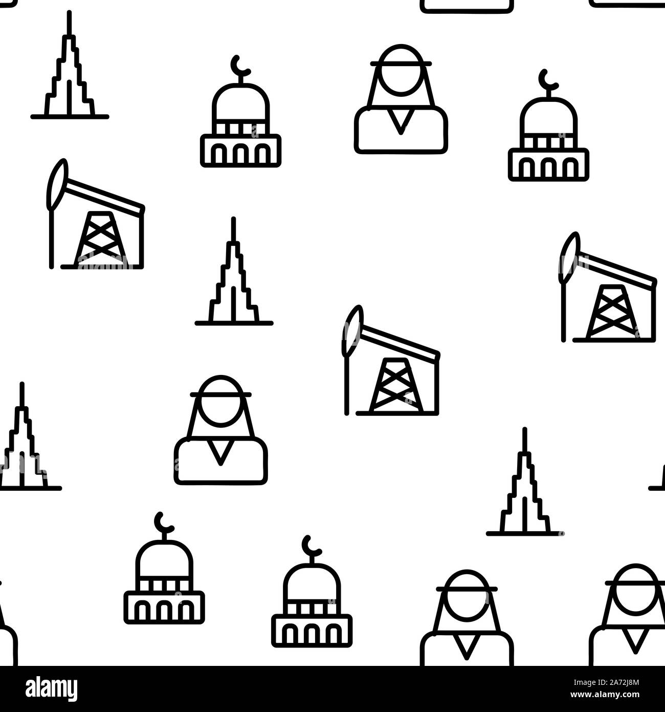 Dubai Vector Seamless Pattern Stock Vector Image & Art - Alamy