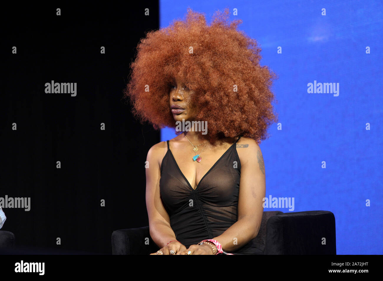 Sza on stage at the Revolt Summit x AT&T LA on October 25, 2019 at ...