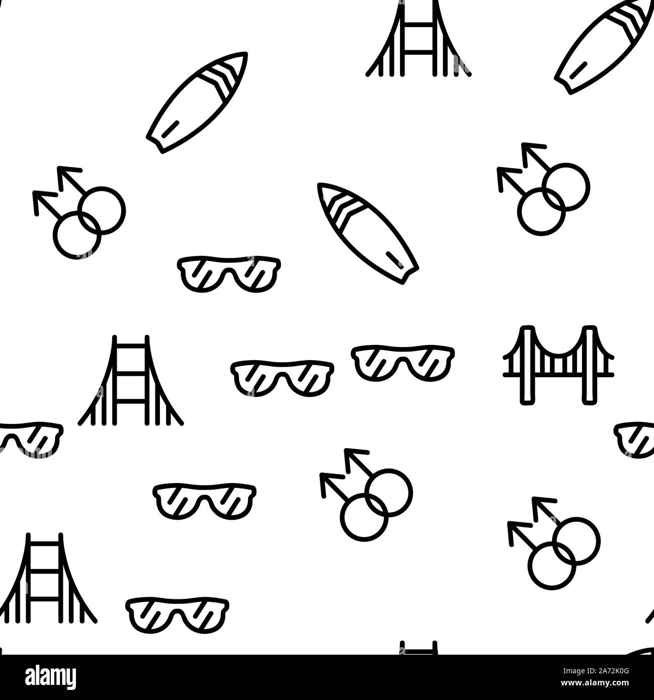 California Vector Seamless Pattern Stock Vector Image & Art - Alamy